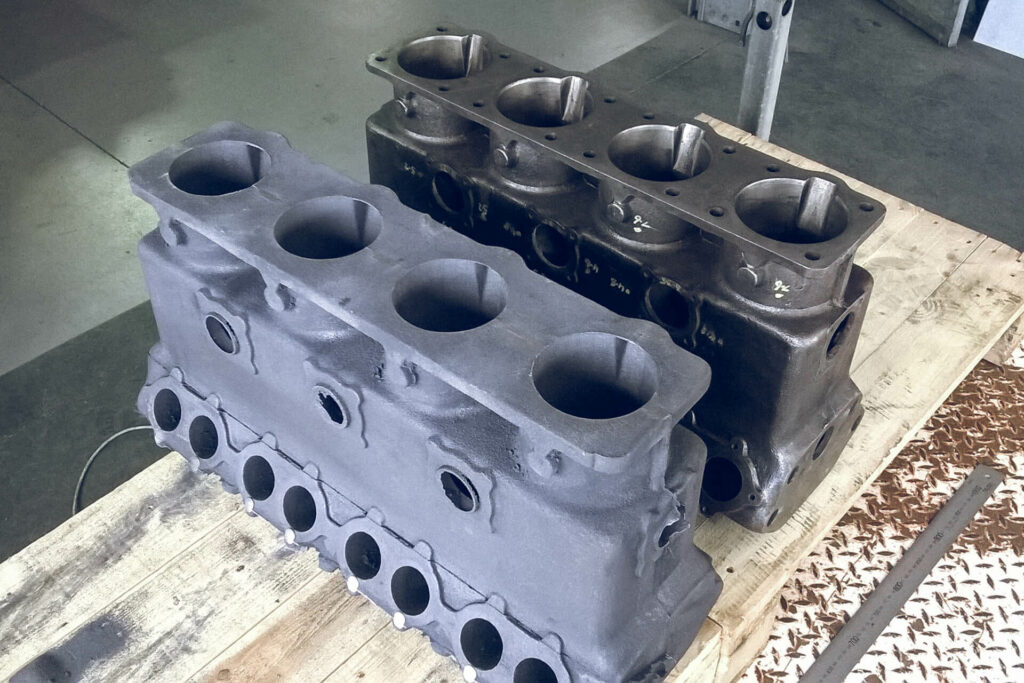 3D printed sand mould for a vintage car engine block | voxeljet